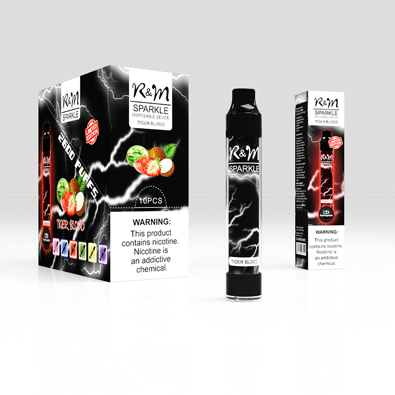R&M SPARKLE 2600 Puffs Bidi Disposable Electronic Vape|Tiger blood from ...